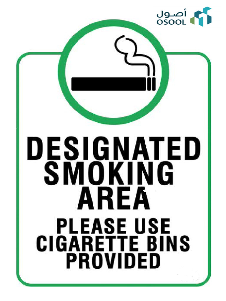 Designated Smoking Area Sign | PDF