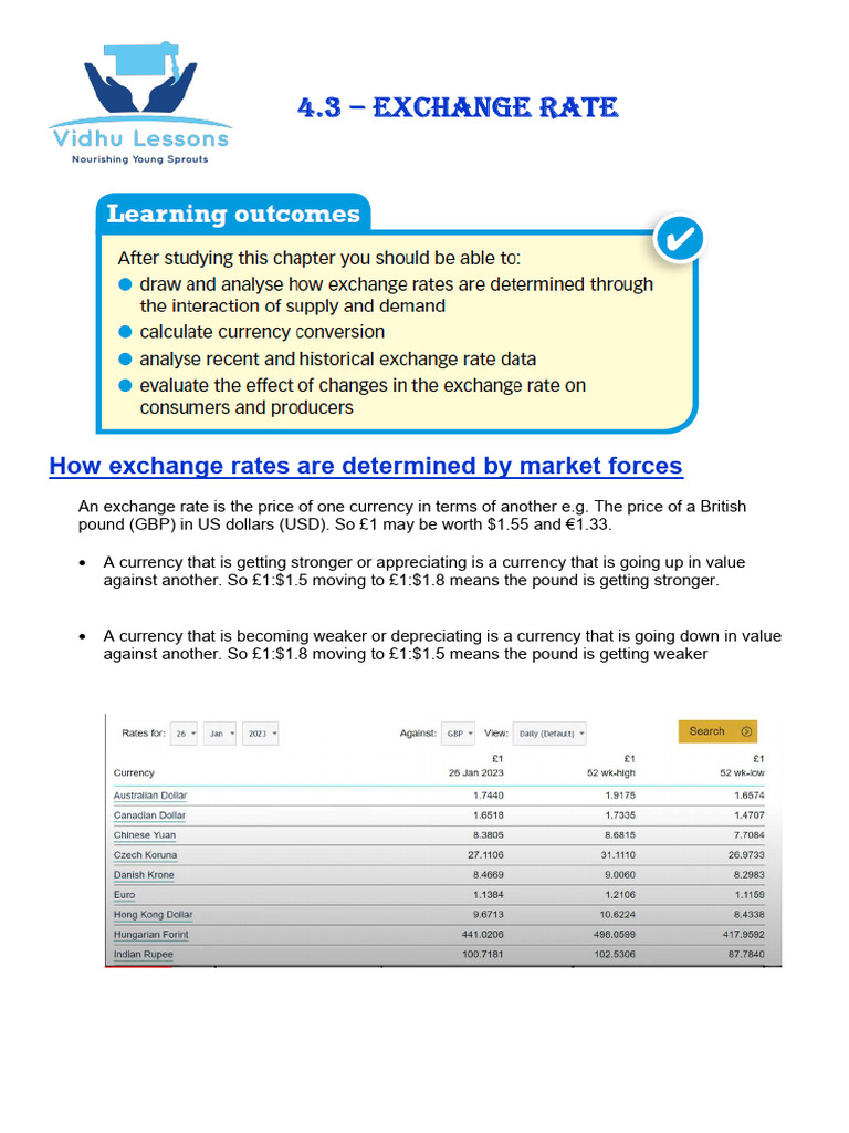 4.3 Exchange Rate_Notes | PDF | Exchange Rate | Pound Sterling