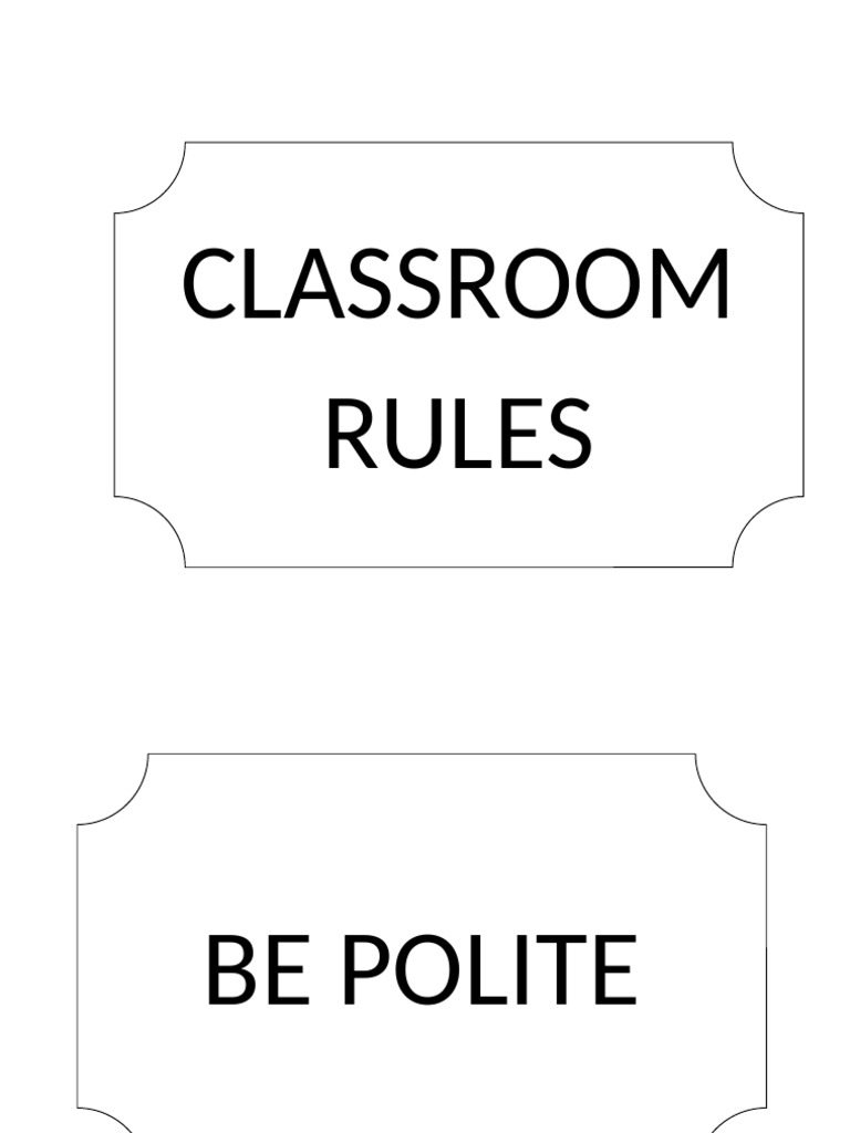 Classroom Rules | PDF
