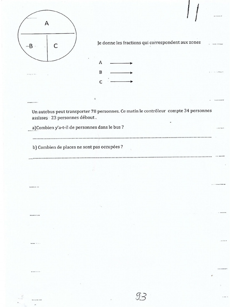 Exercice de Mathématiques Du 23 Mars 2020 CM1 2 SUR 2 | PDF