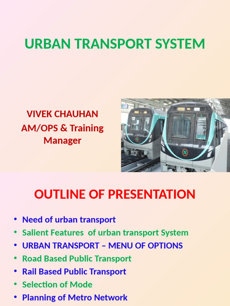 Need of Urban Transport & Merits of MRTS-Comprehensive | PDF | Light ...