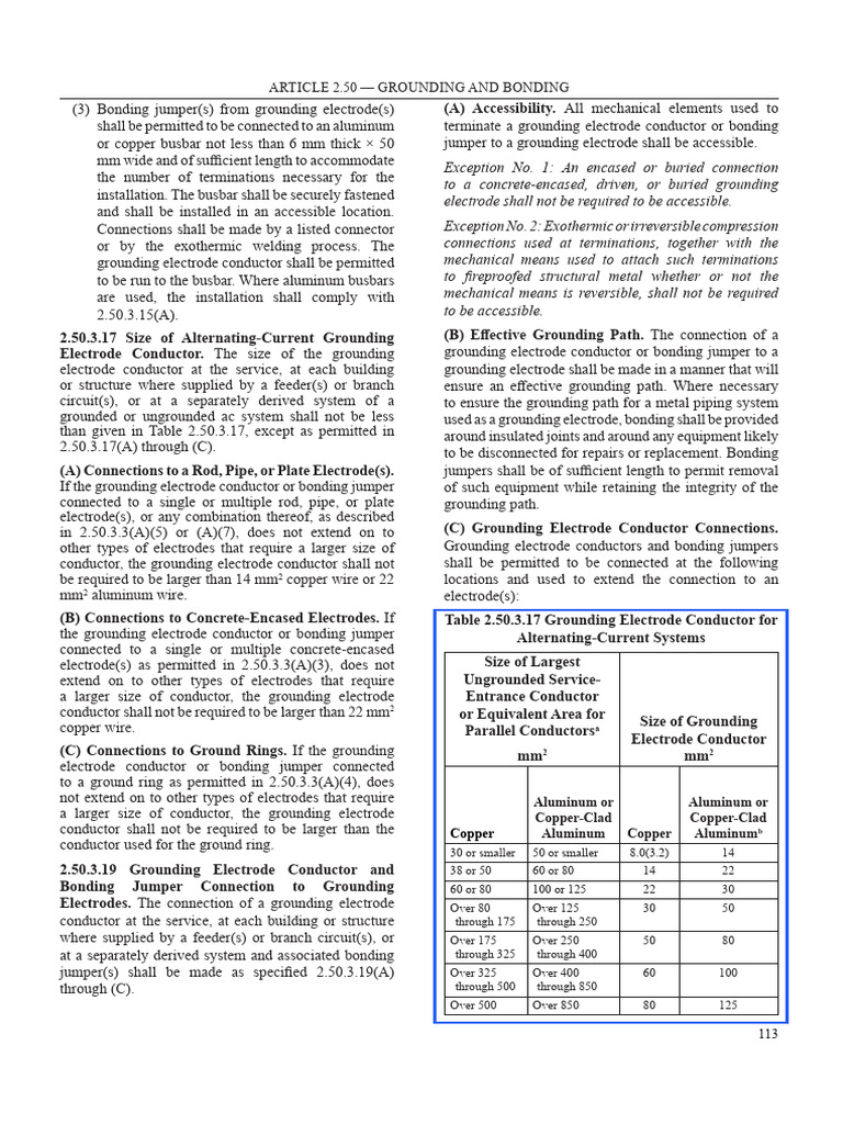 Grounding and Bonding Requirements | PDF | Electrical Conductor ...