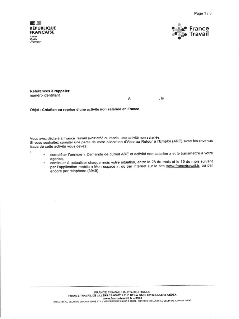 Formulaire complèté (1) | PDF