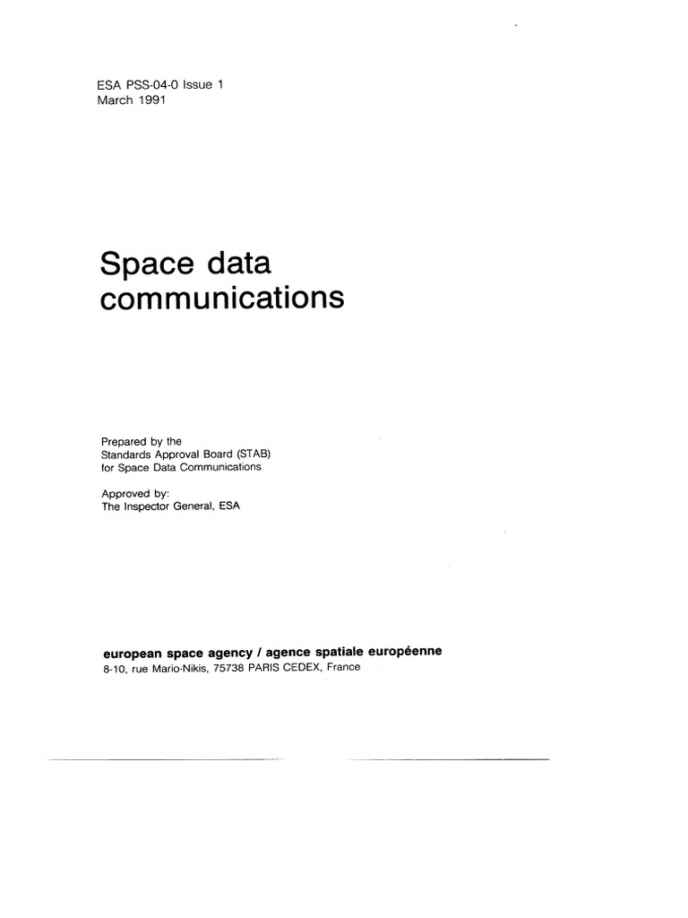 ESA PSS 04 0 - Issue1 (March1991) | PDF