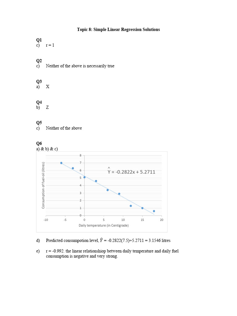 Topic 8 Solutions | PDF | Regression Analysis | Confidence Interval