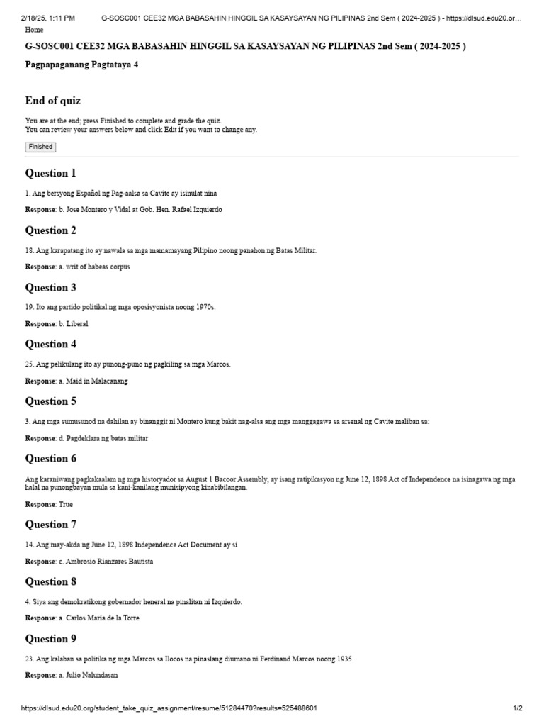 TAKE1-EA4-KASAYSAYAN | PDF