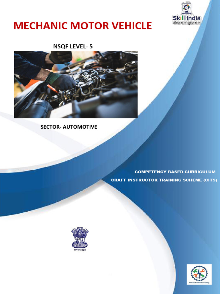 Mechanic Motor Vehicle CITS Curriculum | PDF | Carburetor | Exhaust Gas