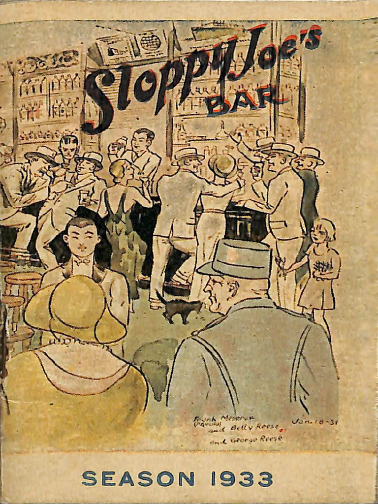 Sloppy Joe's Bar (Season 1933) | PDF | Martini (Cocktail) | Bartending