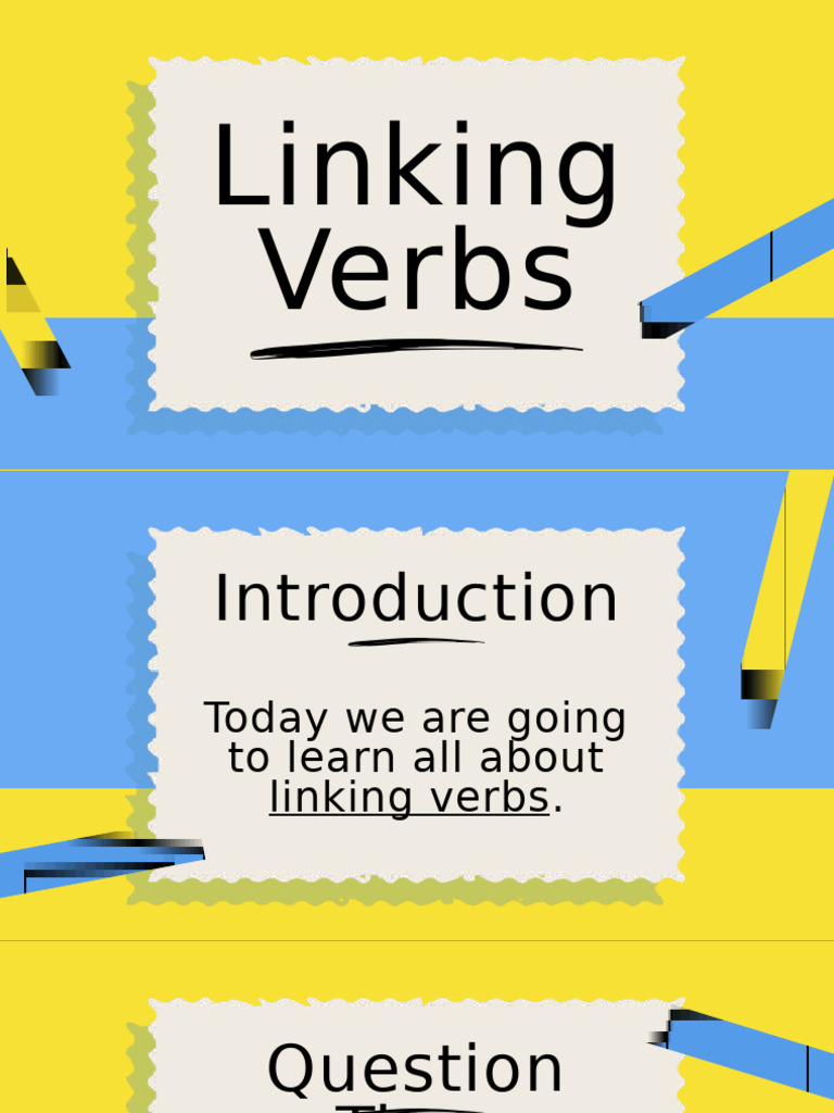 Understanding Linking Verbs | PDF