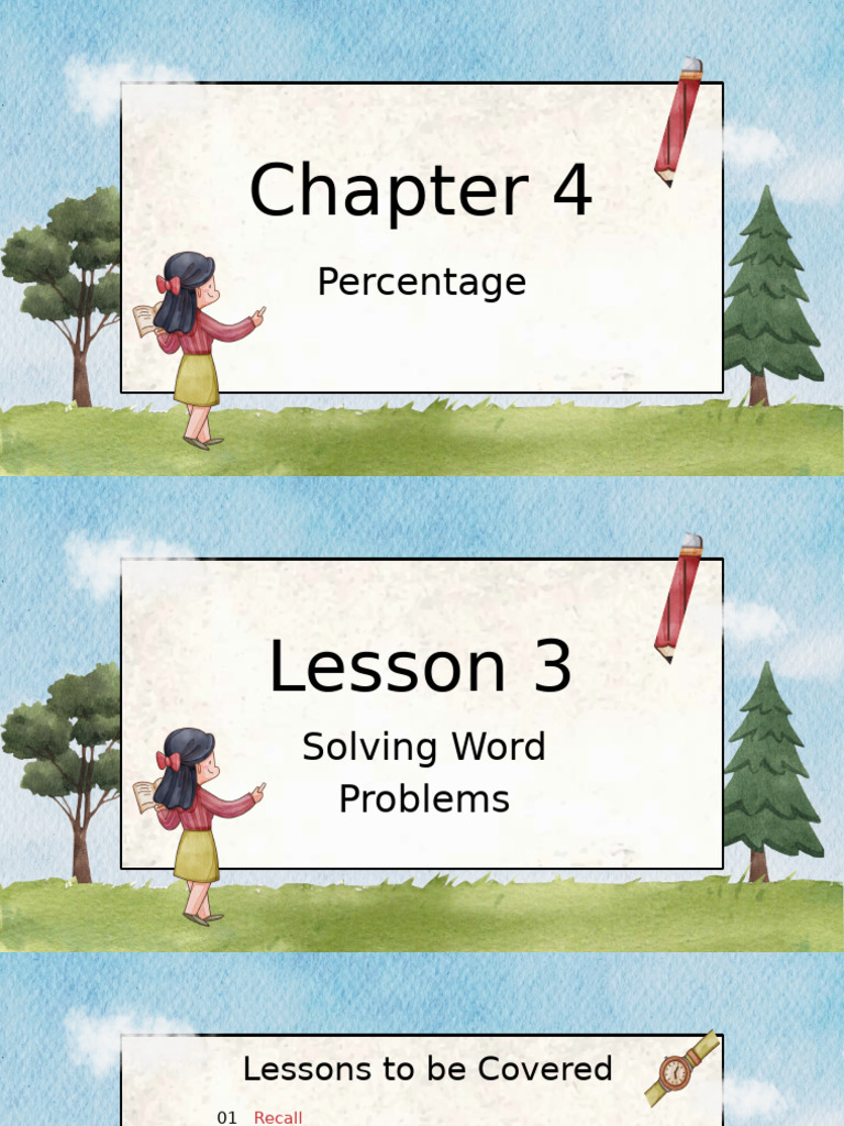Solving Percentage Word Problems | PDF