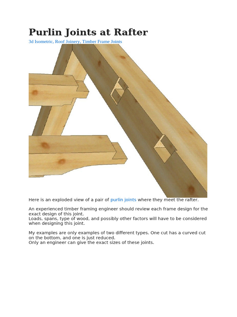 Purlin Joints at Rafter | PDF