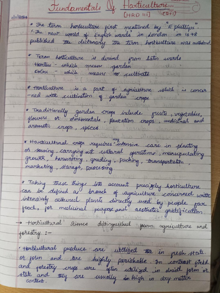 Horticulture Notes | PDF