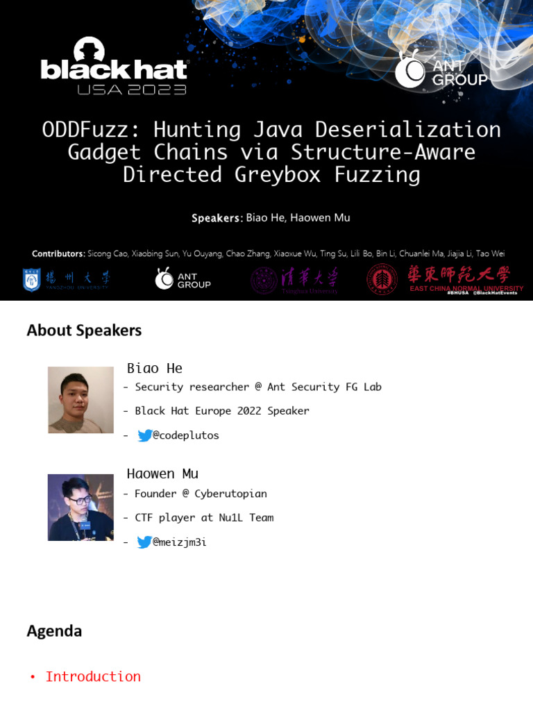 Biao He & Haowen Mu & Yu Ouyang - ODDFuzz Hunting Java Deserialization Gadget Chains Via ...