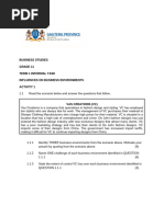 SACAI Business Studies Paper 1 Grade 10 June 2025 | PDF