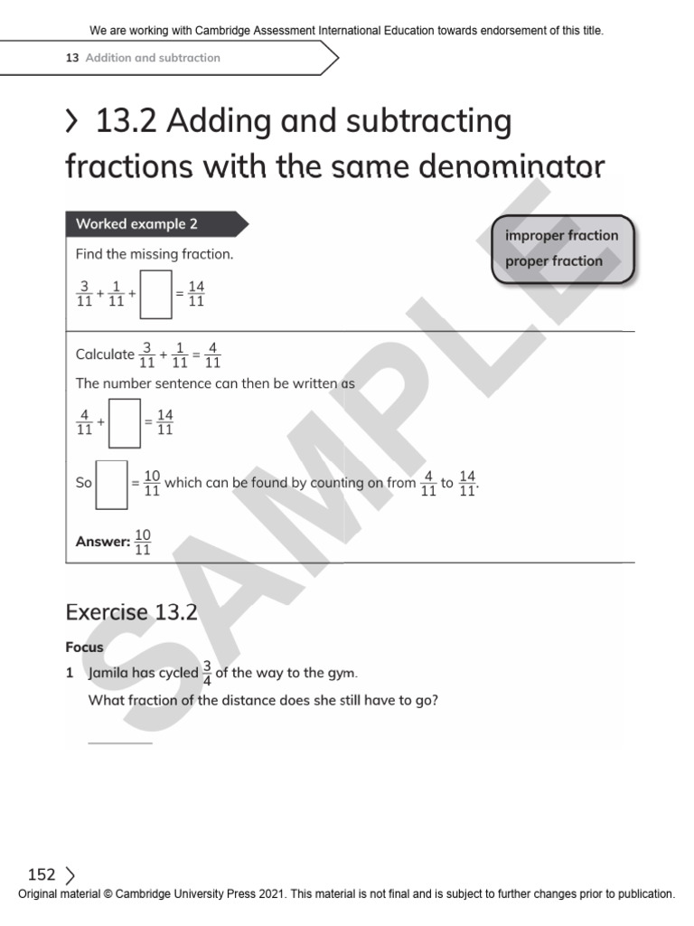 Adding and Subtracting Fractions Guide | PDF