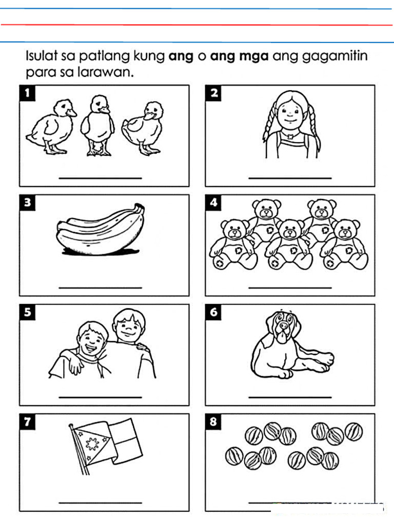 Ang at Ang Mga Worksheet | PDF