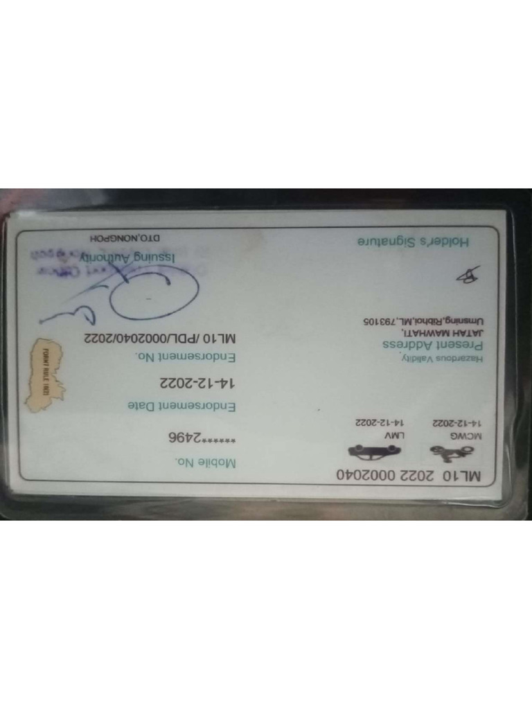 Driving License | PDF