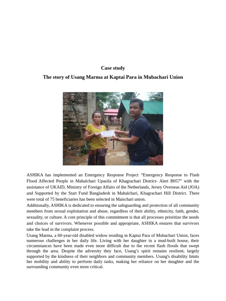 Usang Marma: Resilience in Flood Recovery | PDF | Public Health