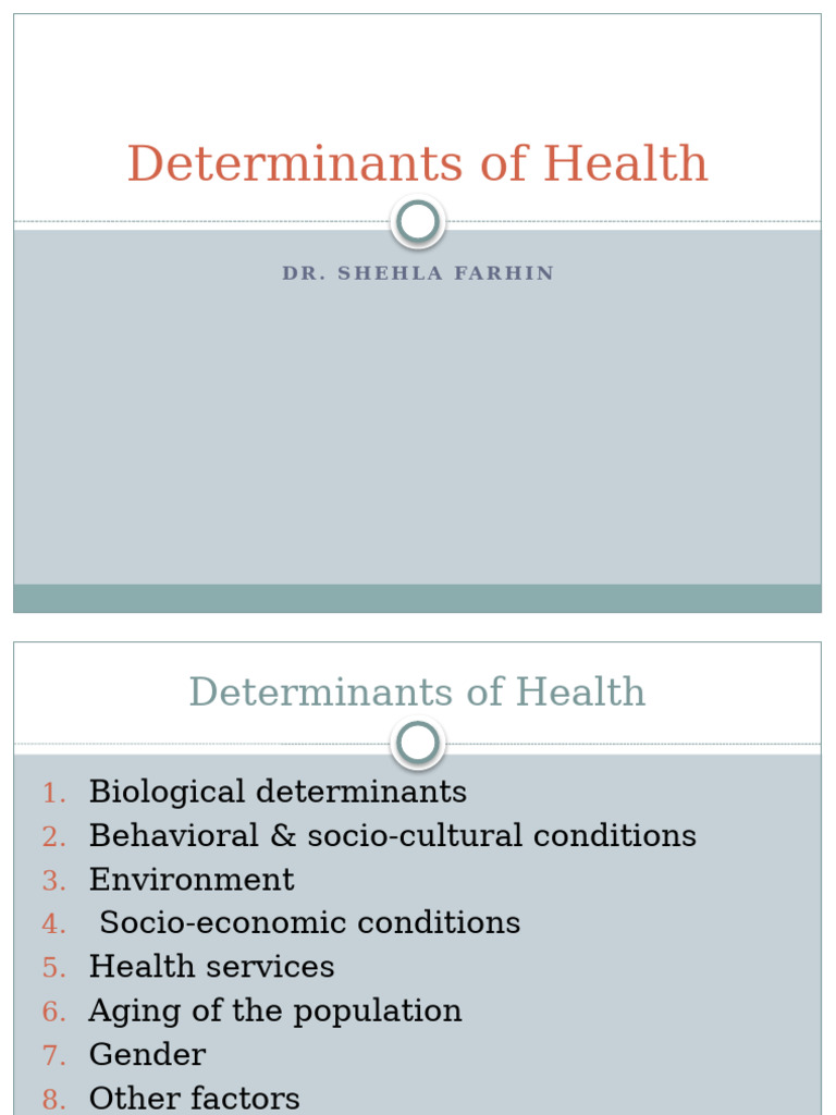 Determinants of Health | PDF | Preventive Healthcare | Medicine