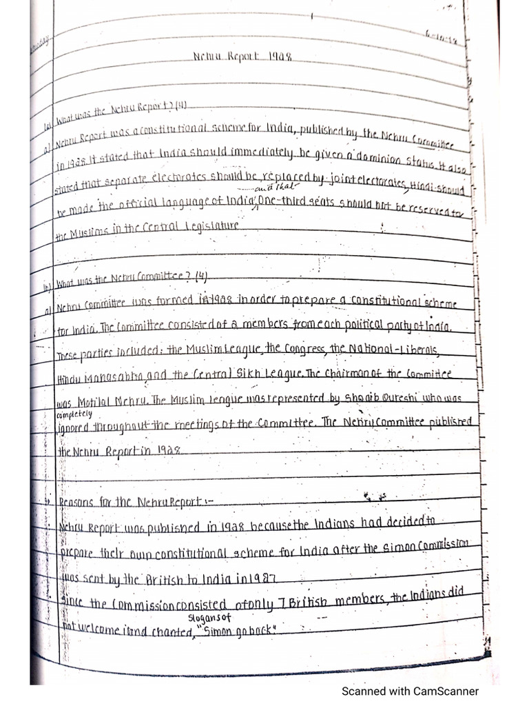 Nehru Report | PDF