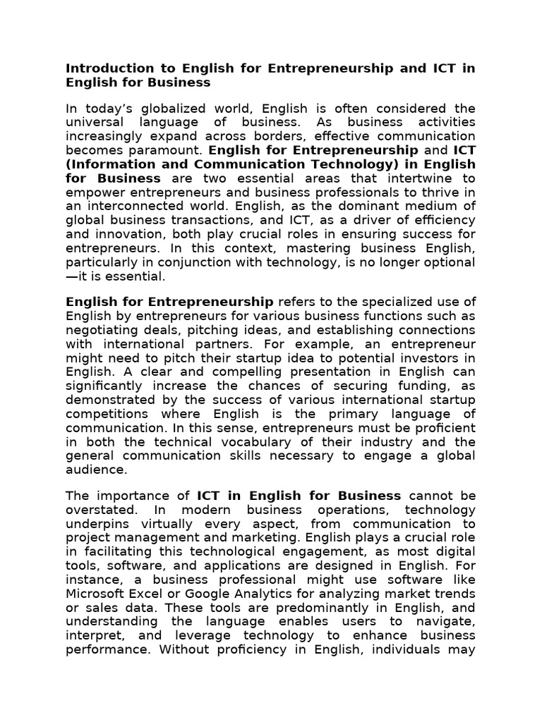 Materi Elaborasi Ict 1st-Meeting | PDF | Entrepreneurship | Educational Technology