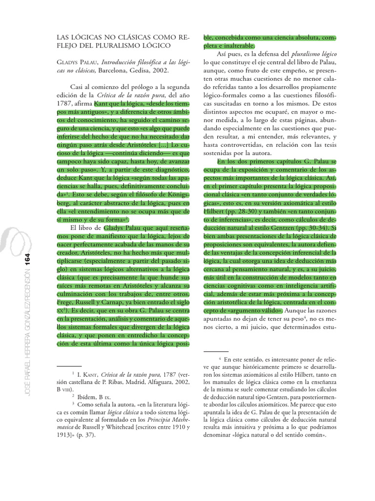 Las Lógicas No Clásicas Como Re - Flejo Del Pluralismo Lógico | PDF ...