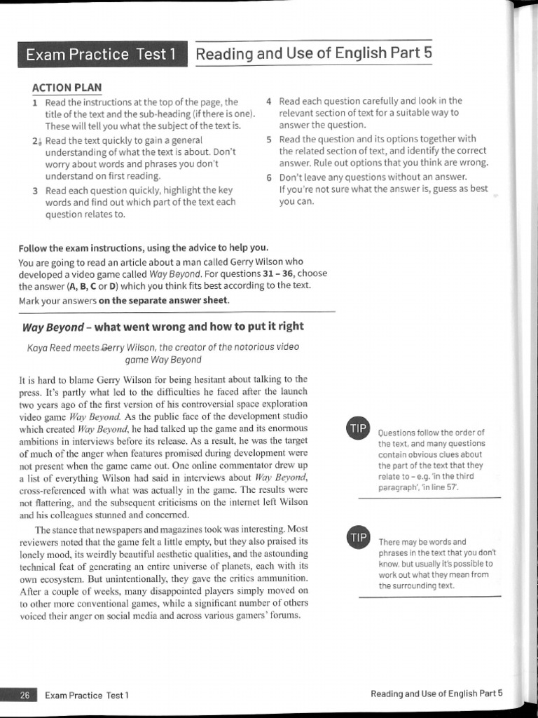 CAE - Test - Parts 5-7 | PDF