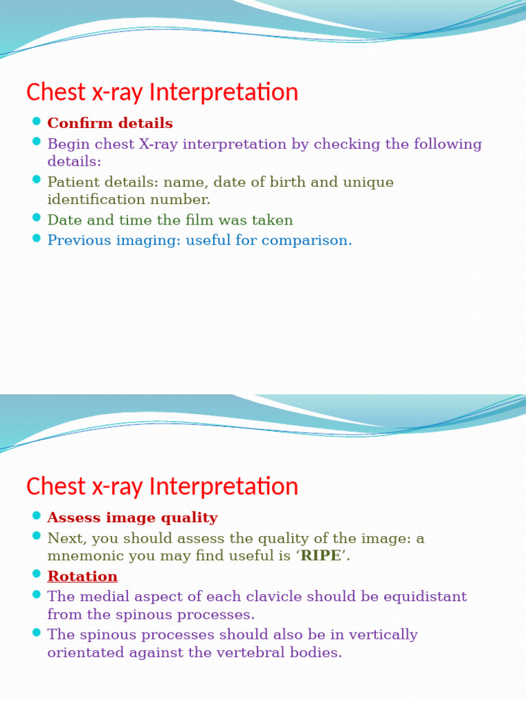 Chest X-Ray Interpretation | PDF | Thorax | Heart