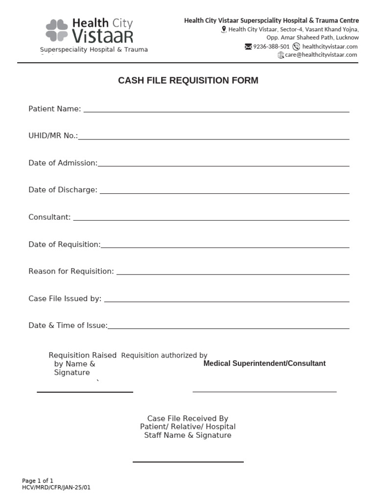 Case File Requisition Form | PDF