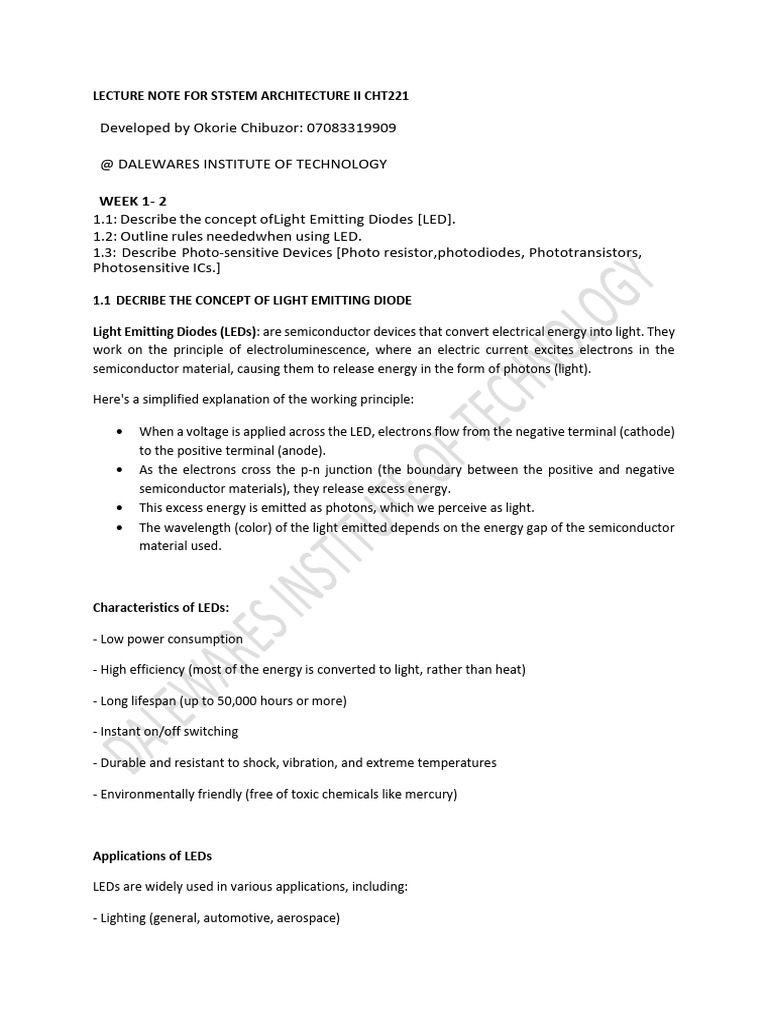 Lecture Note On Ststem Architecture II Cht221 | PDF | Ethernet ...
