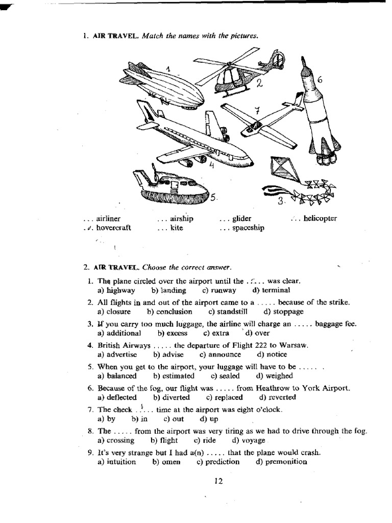 Tests in English - Thematic Vocabulary | PDF