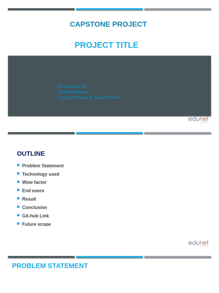 Capstone Project Outline Template | PDF