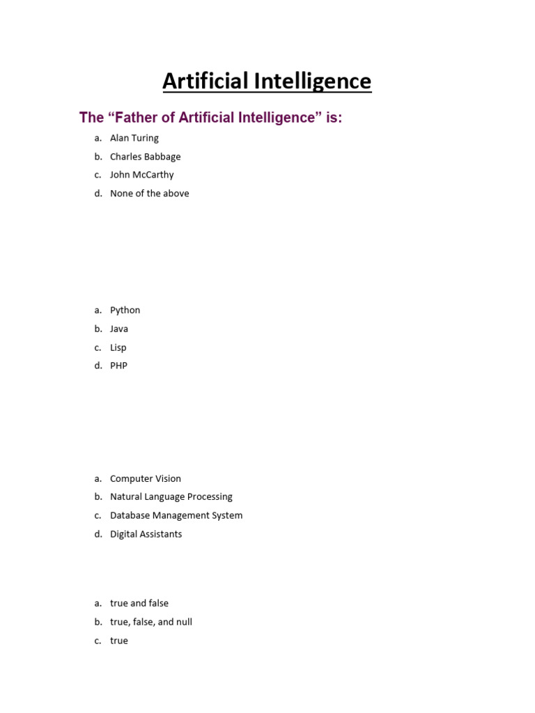 Artificial Intelligence Notes | PDF | Artificial Intelligence ...