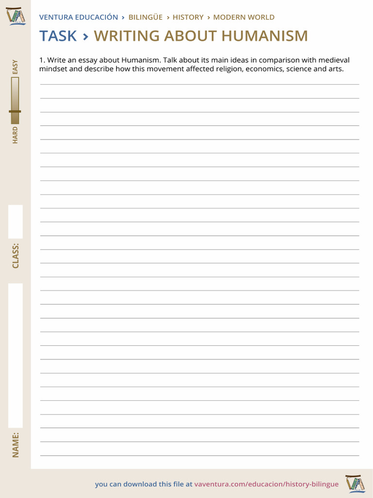 TASK HISTORY: Essay About Humanism | PDF