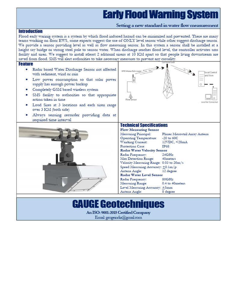 Early Flood Warning System | PDF | Flood | Earth Sciences
