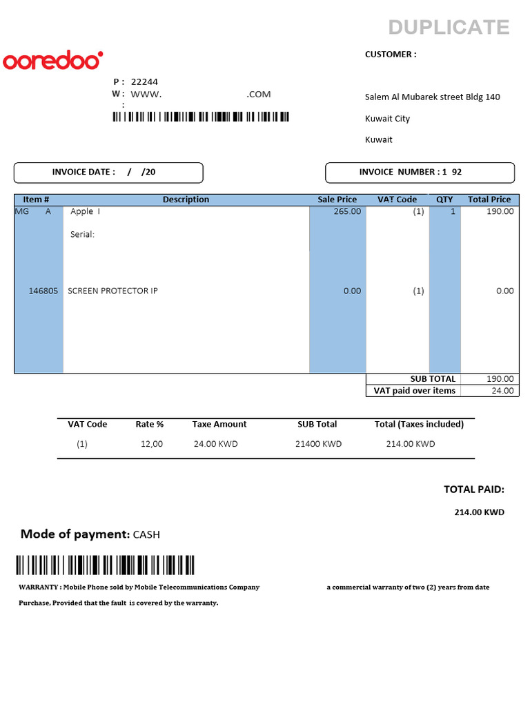 PDF INVOICE | PDF | Value Added Tax | Invoice