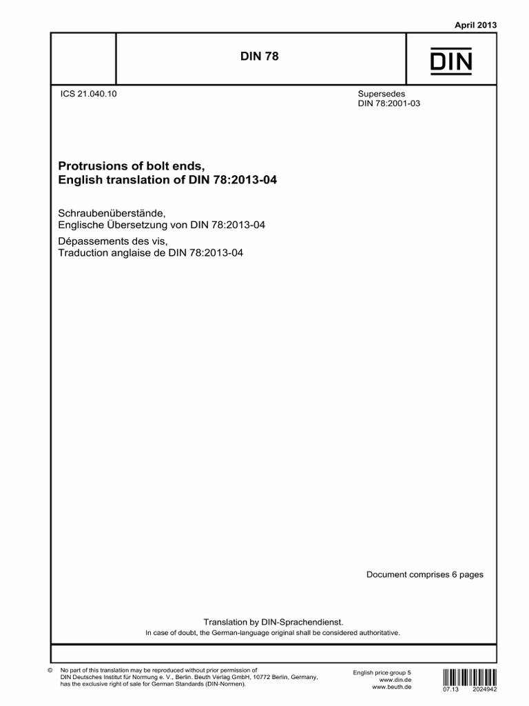 Din 78 2013 Pdf