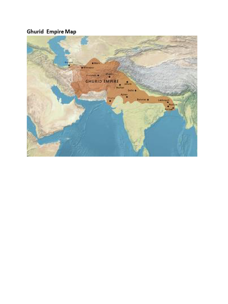 Ghurid Empire Map | PDF