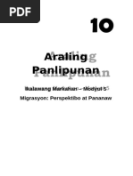 AP10 Q2 Mod5 Migrasyon Konsepto at Konteksto 21 Pages | PDF