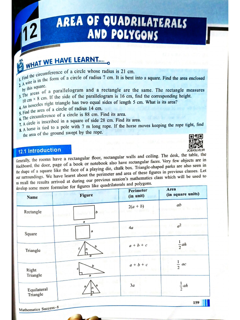 Area of Quadrilateral and Polygons | PDF