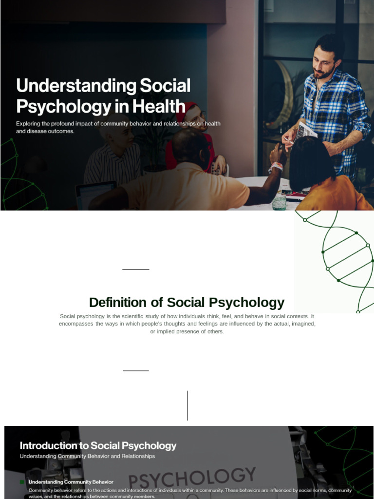 Exploring Social Psychology and Community Behavior | PDF | Health ...