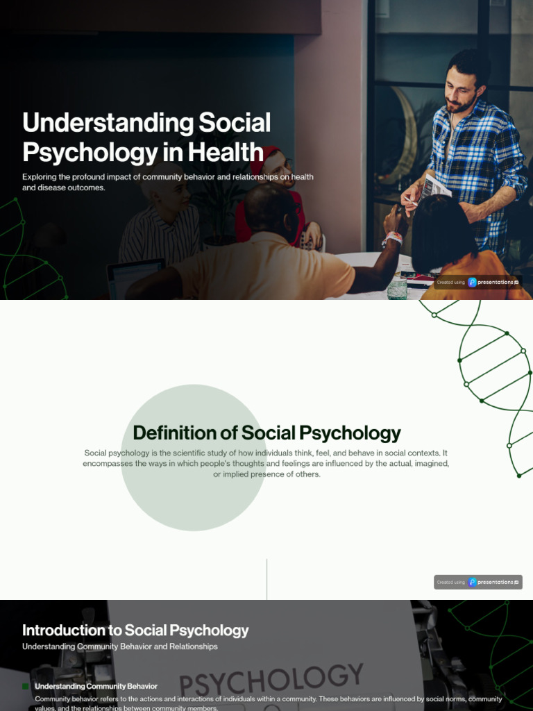 Exploring Social Psychology and Community Behavior (1) | PDF
