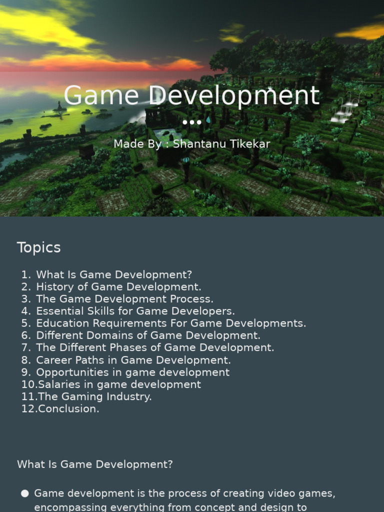 Game Development | PDF | 3 D Computer Graphics | 3 D Modeling