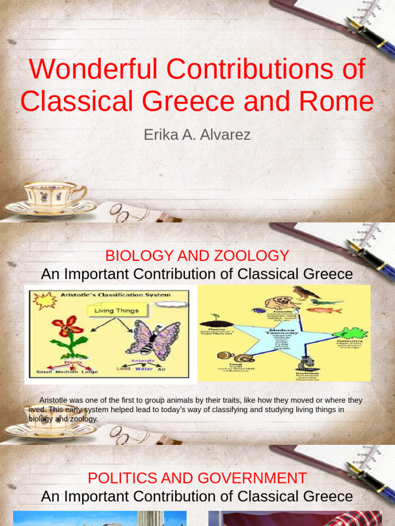 Wonderful Contributions of Classical Greece and Rome | PDF