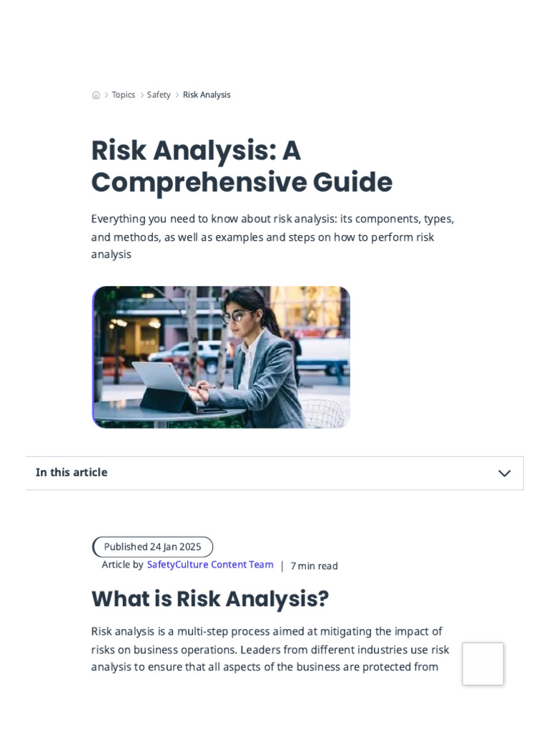 A-Guide-to-Risk-Analysis_-Example-Methods-_-SafetyCulture | PDF | Risk ...