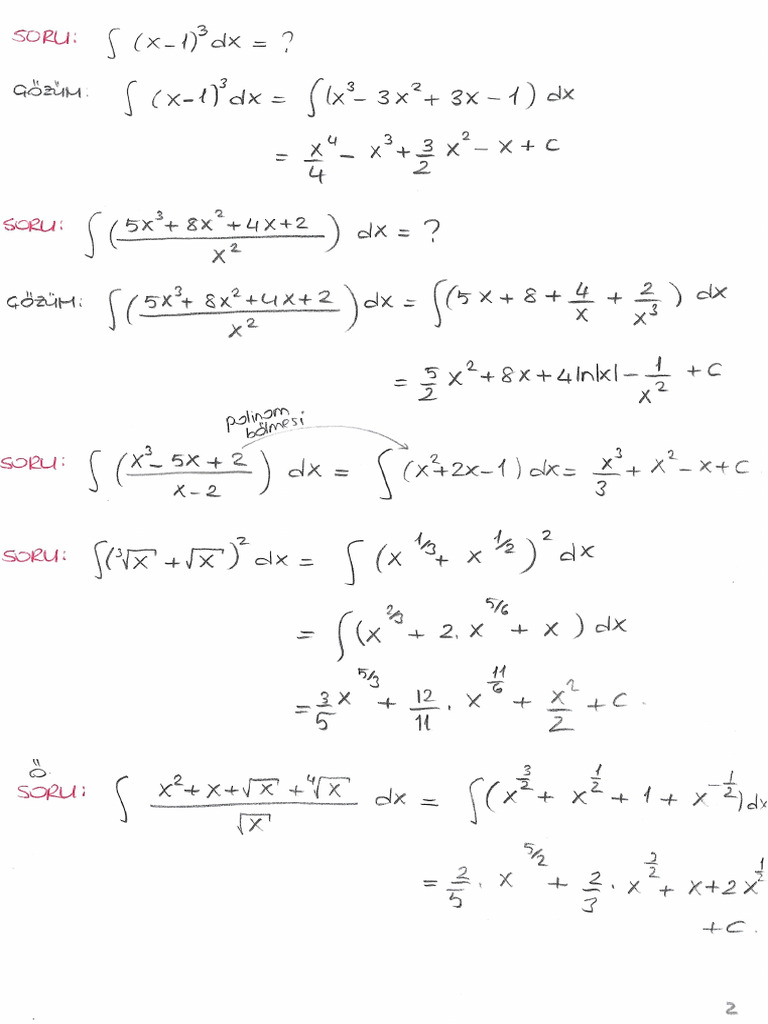 Computing Indefinite Integrals-Practice Problems | PDF