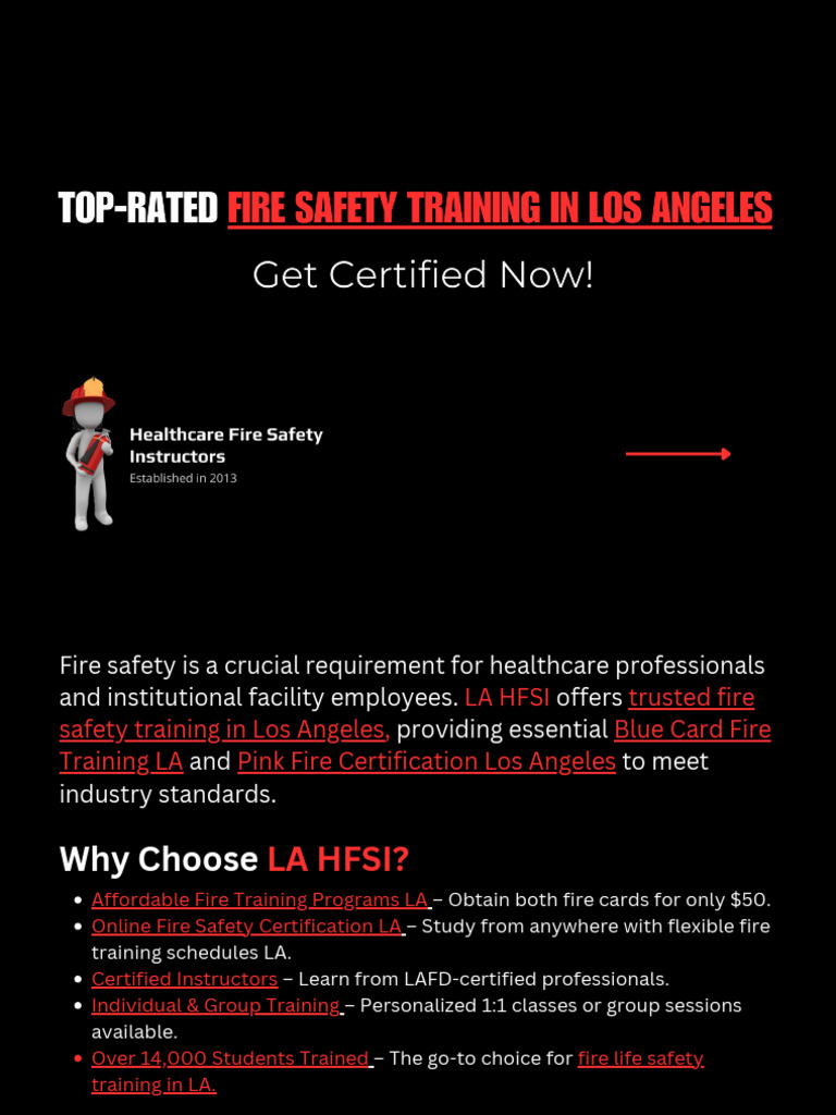 Fire Safety Training in Los Angeles | PDF