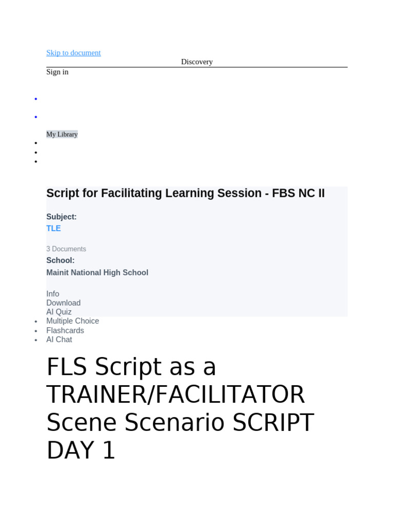 script FLS TM | PDF | Learning | Cognition
