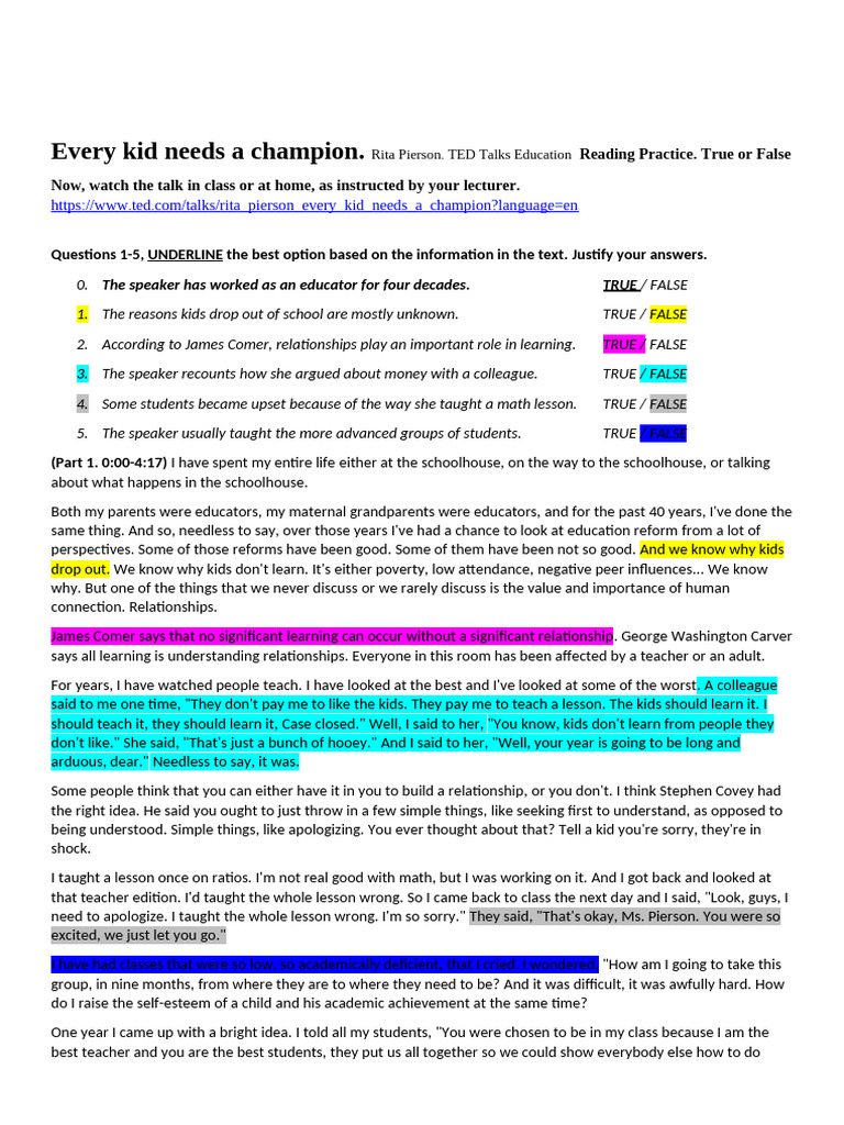 Every Kid Needs A Champion | PDF