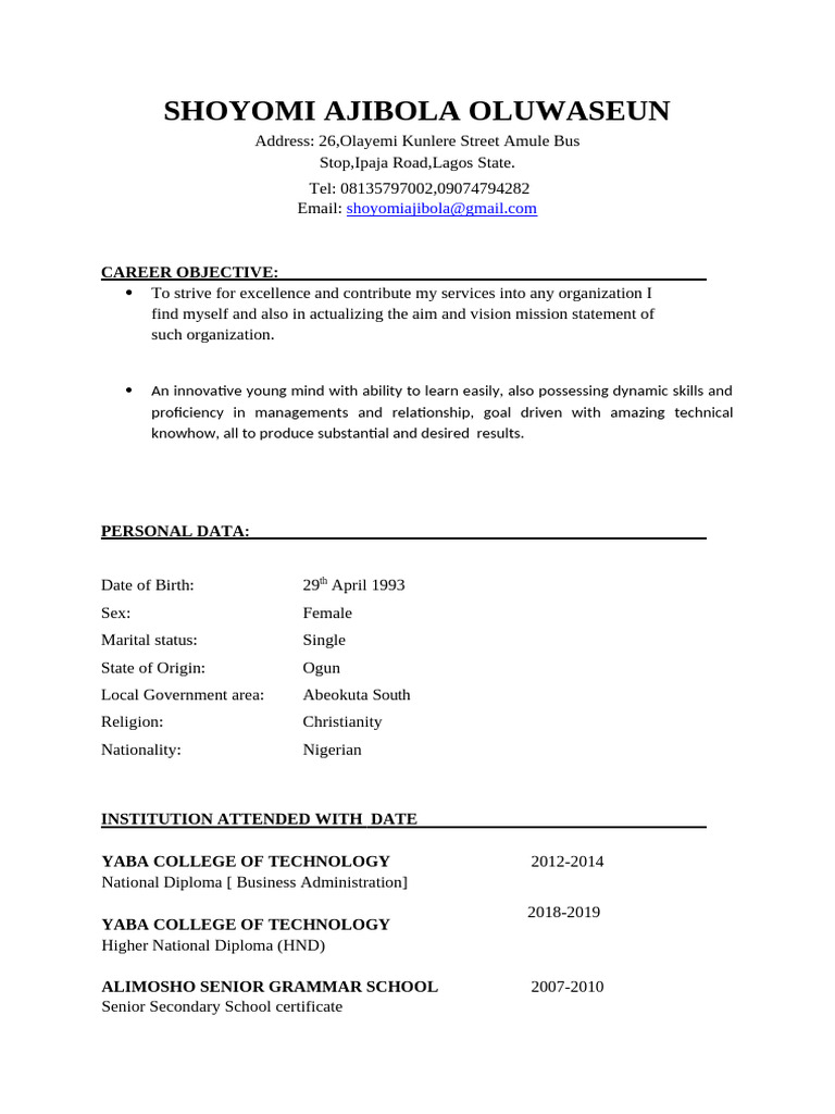 SHOYOMI AJIBOLA | PDF